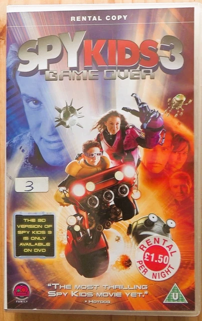 SPY KIDS 3 (Very Rare UK Rental VHS!) £19.99 - PicClick UK