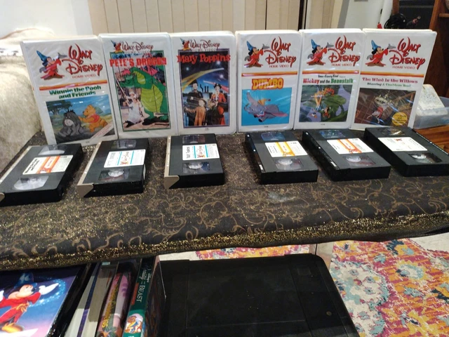 6 = VINTAGE Walt Disney Home Video VHS White Collectible Clamshell $139 ...