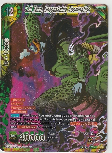 DBS CCG DRAGN Ball Super Ultimate Cell Xeno, Unspeakable Abomination ...