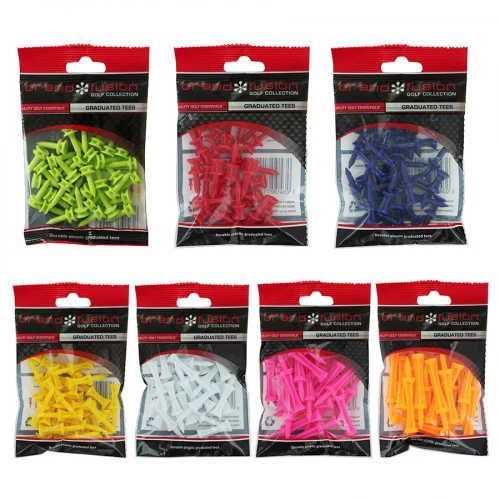 CASTLE GOLF TEES By The Golfers Club New Durable Plastic Graduated Step ...