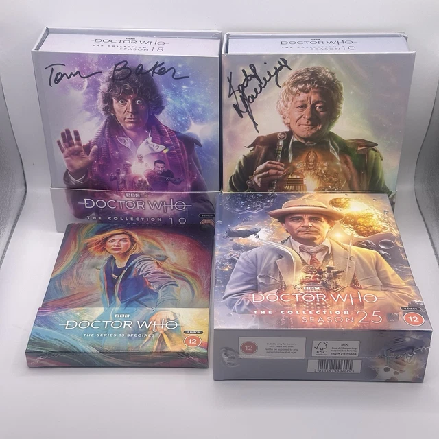 DOCTOR WHO COLLECTION Season 18 TOM BAKER SIGNED / Season 10 Signed ...