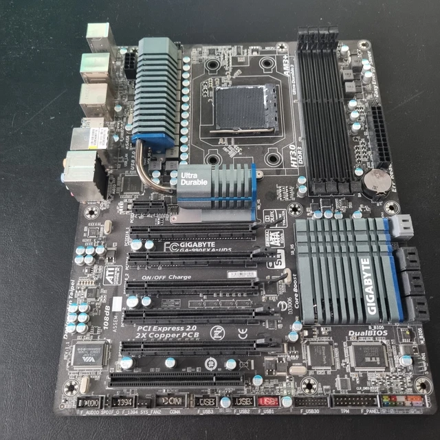 ONE GIGABYTE GA-990FXA-UD5 Socket AM3+ AMD 990FX DDR3 ATX USB3.0 used £ ...
