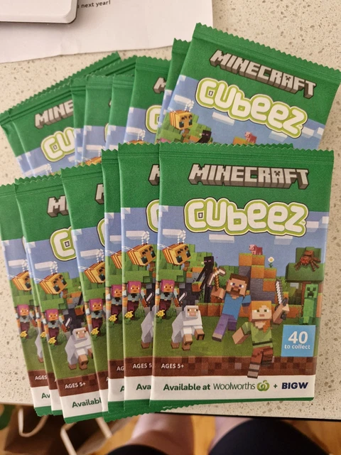 18 PACKS WOOLWORTHS BIG W Minecraft Cubeez 2025 Sealed Unopened $22.50 ...