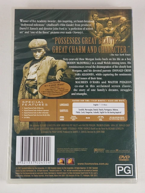 HOW GREEN WAS My Valley DVD (New & Sealed) Region 4 £6.23 - PicClick UK