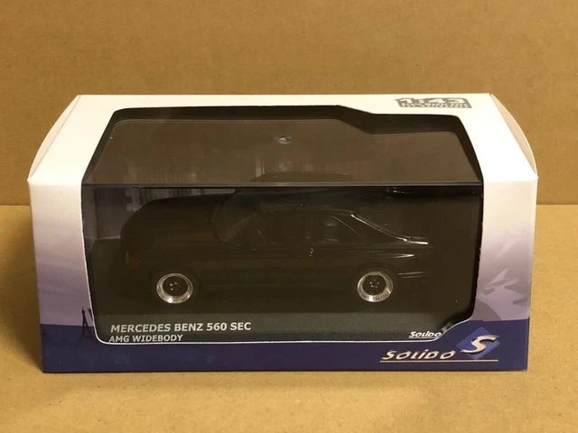 SOLIDO 1/43 MERCEDES-BENZ 560 SEC AMG Wide Body Noir 1990 Solido ...