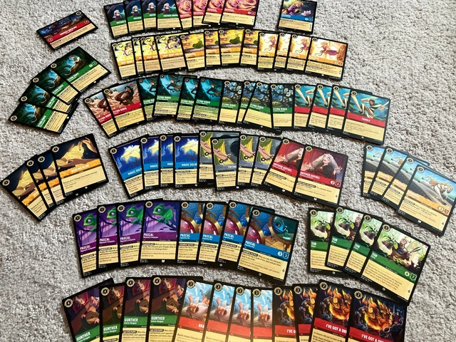 DISNEY LORCANA TCG Rapunzel/TANGLED lot of 82 cards Super rare UNCOMMON ...
