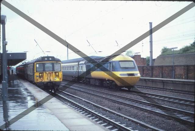 RAILWAY LOCOMOTIVE 35MM Slide – Class 312 Emu And Hst At Hitchin ...