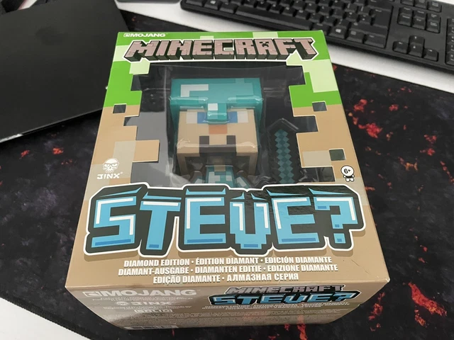 MINECRAFT STEVE FIGURE Six Inch Vinyl Jinx Mojang Diamond Edition Rare ...
