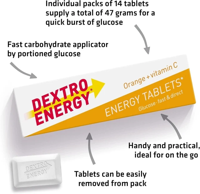 DEXTRO ENERGY ORANGE + Vitamin C 2 Pack x2 £9.99 - PicClick UK