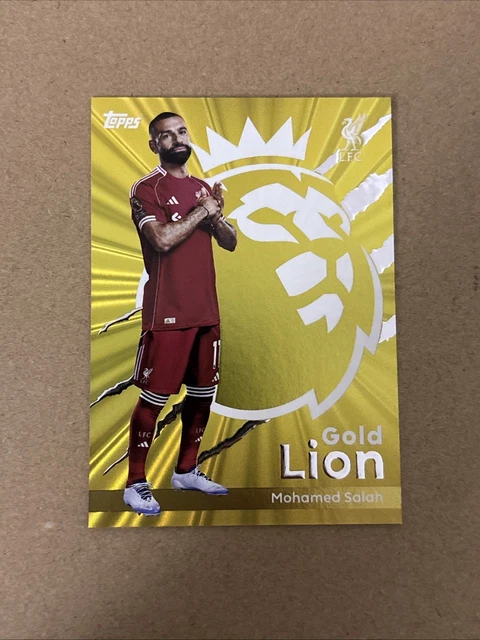 TOPPS PREMIER LEAGUE 2025-26 GL11 Mohamed Salah Gold Lion Liverpool ...