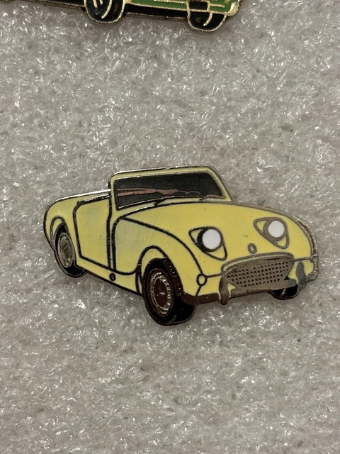 AUSTIN HEALEY SPRITE MkI Yellow Enamel Lapel Pin Pins Auto Automobile ...