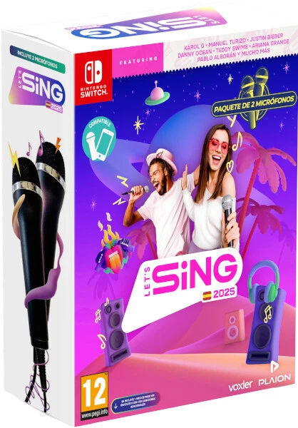LET'S SING 2025 + 2 Microfonos Nintendo Switch EUR 58,99 - PicClick ES