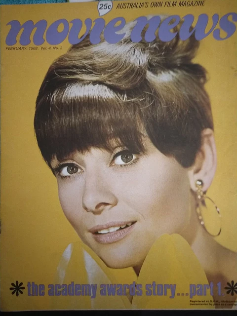 1968 MOVIE NEWS Magazine Audrey Hepburn~Raquel Welch~Gregory Peck~ $45. ...