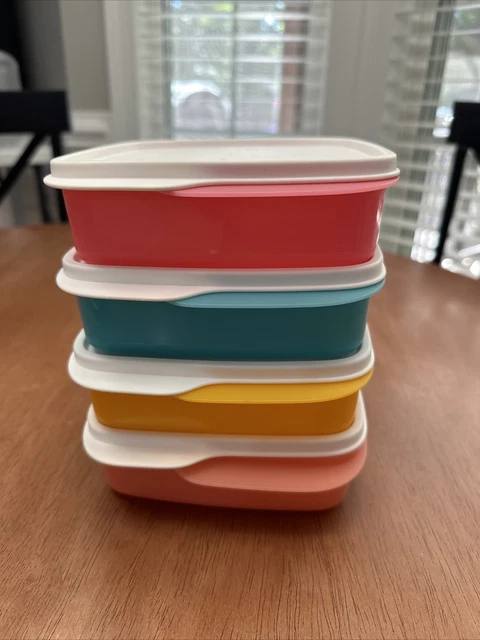 TUPPERWARE LUNCH IT Divided Containers w Lids 550ml Meal Prep Bento Box ...