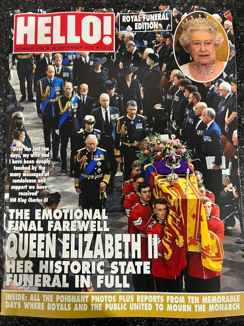 HELLO! MAGAZINE - 26th September 2022 - Funeral Of Queen Elizabeth II Special EUR 10,93 ...