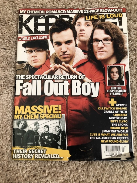 KERRANG MAGAZINE FALL Out Boy My Chemical Romance numéro de janvier ...