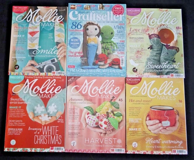 MOLLIE MAKES MAGAZINES HUGE BUNDLE ** SUPERB ** Mollie Makes Craft Magazines £12.99 - PicClick UK