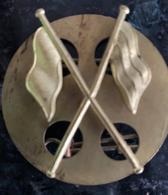 BRITISH ARMY TRADE and Qualification Badge - Signaller Crossed Flags £6 ...