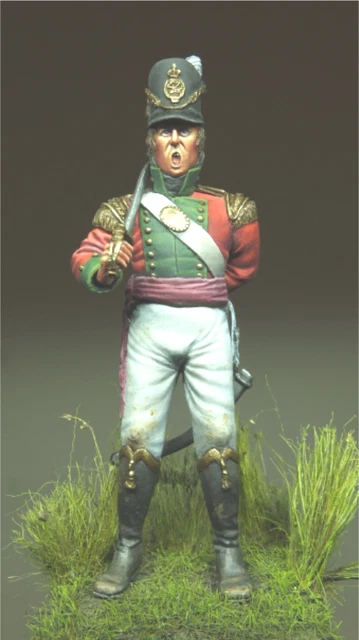ELAN13 MINIATURES NAPOLEONIC British Officer 'Stand Firm' 1812-15: 54mm ...