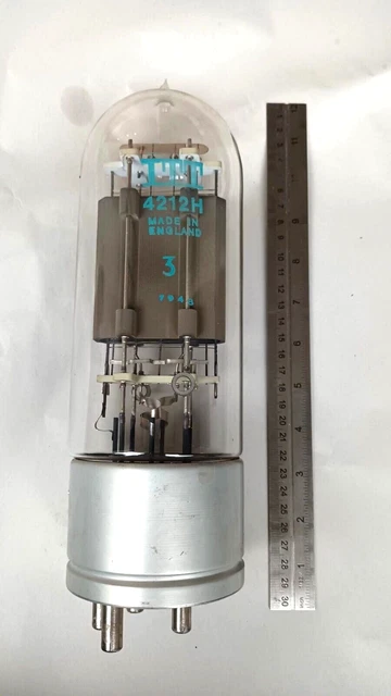 ITT 4212H TRIODE valve (vacuum tube) giant size vintage power amp valve ...
