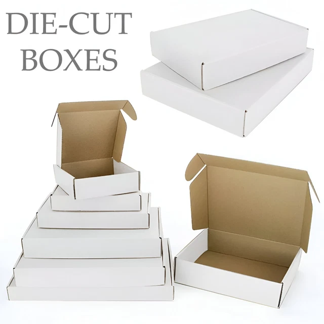 WHITE POSTAL CARDBOARD Boxes Shipping Mailing Small Medium Parcel ...