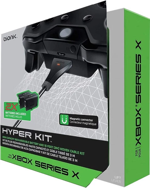 XBOX SERIES X Bionik Hyper Kit X (cable Magnetico 3m + 2 Baterias De ...