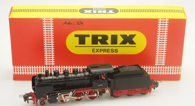 TRIX EXPRESS H0 2202 Dampflok BR 24 058 der DB mit selectrix Decoder ...