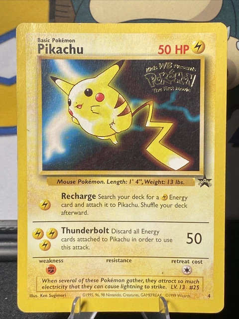 PIKACHU WB STAMPED #4 Pokémon TCG Black Star Promo 1999 WOTC The First ...