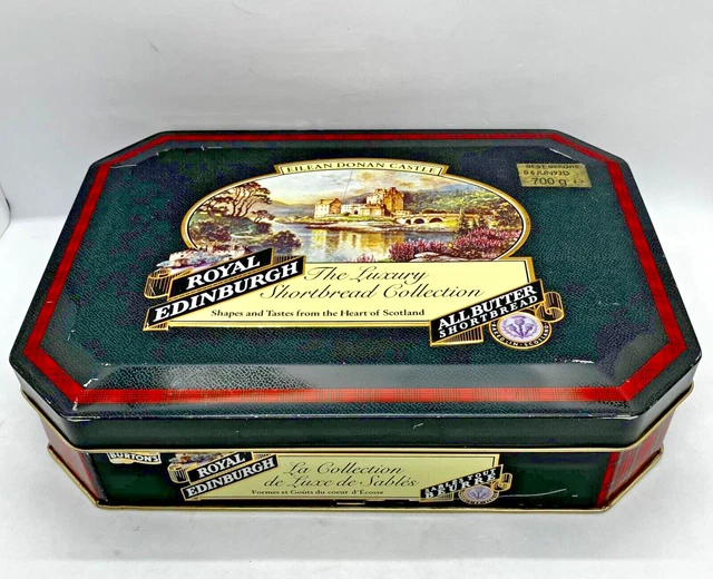 VINTAGE ROYAL EDINBURGH Eilean Donan Castle Shortbread Tin - Dated 1994 ...