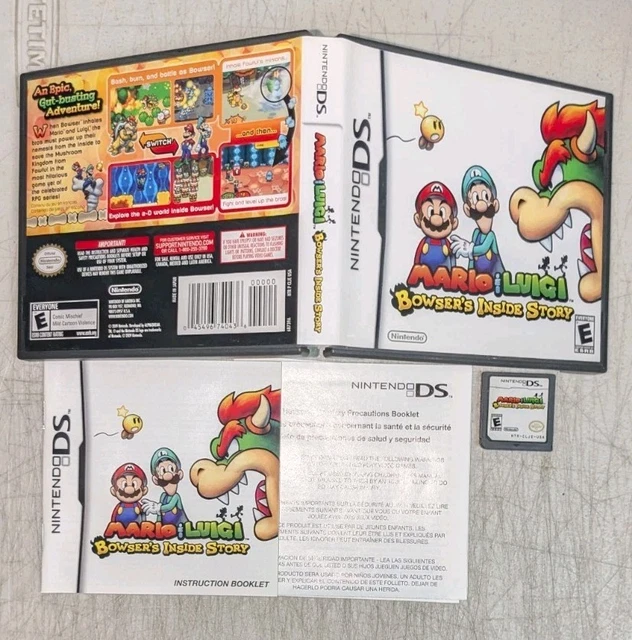 MARIO & LUIGI: Bowser's Inside Story (Nintendo DS, 2009) Complete w ...