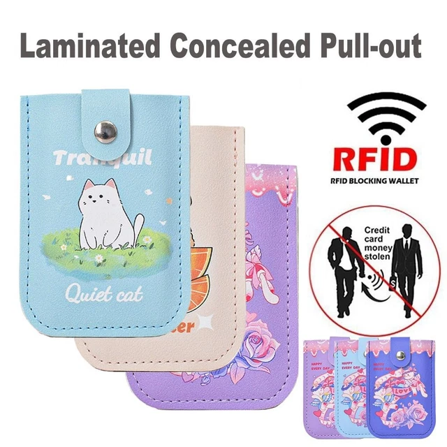 PULL-OUT TYPE ID Card Holder Laminated Concealed Business Card Case ...