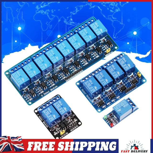 RELAY MODULE WITH Optocoupler 10A 5V 12V 24V Relay Output Electronic ...