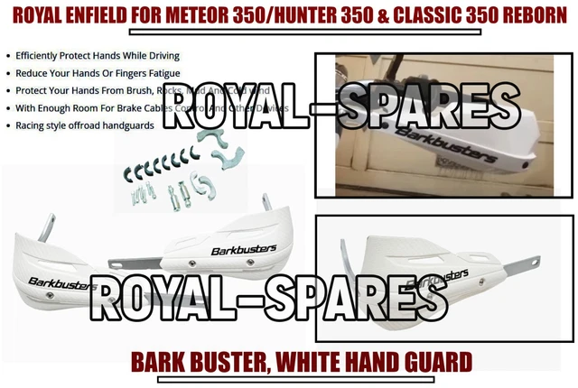 ROYAL ENFIELD CLASSIC 350/Hunter & Meteor 350 "BARK BUSTER, WHITE HAND ...