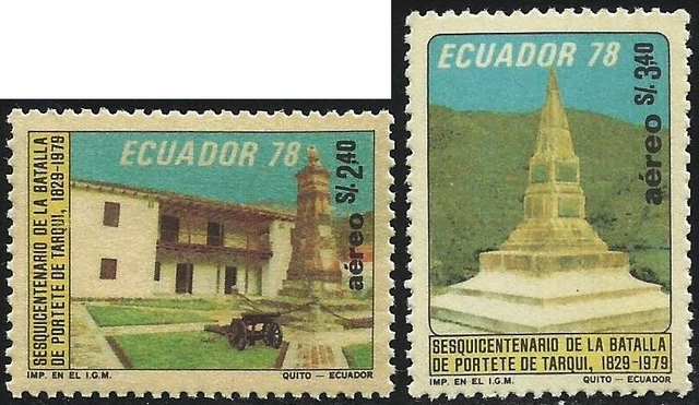ÉQUATEUR A- 670/71 1979 150e Anniversaire Bataille De Portete De Tarqui ...