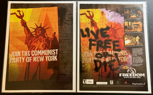 FREEDOM FIGHTERS - Vintage Gaming Print Ad Poster / Wall Art - Statue ...