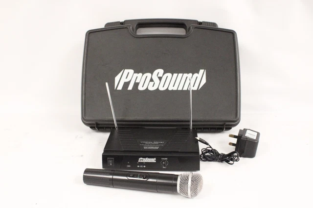 PROSOUND VOCAL ARTIST VHF Wireless Microphone & Reciever With Carry ...
