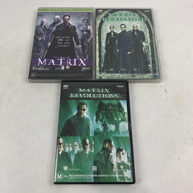 THE MATRIX TRILOGY DVD Reloaded Revolutions Bundle Set Region 4 $15.16 ...