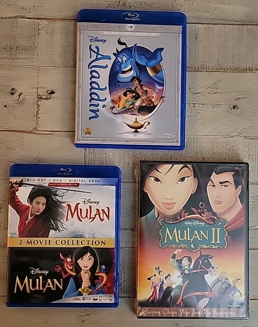 DISNEY 4-MOVIE LOT Aladdin & Mulan x2 Blu-rays +DVD Mulan II £10.59 ...