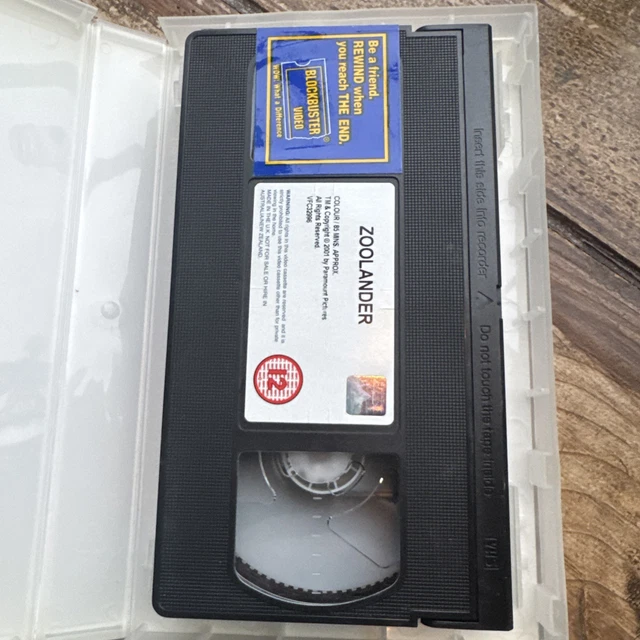 ZOOLANDER VHS 2001 - Ben Stiller & Owen Wilson Lrg Case Ex Blockbuster ...