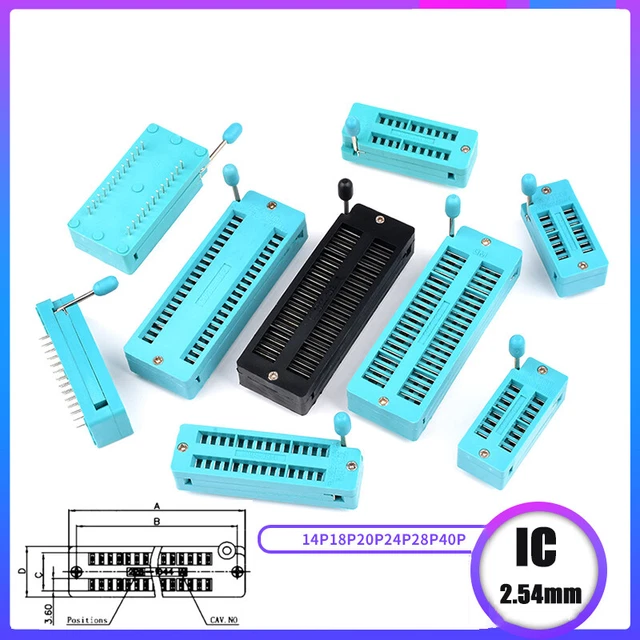 Ic Socket Test Pack Great For Arduino 14 16 18 20 24 28 40 Pins