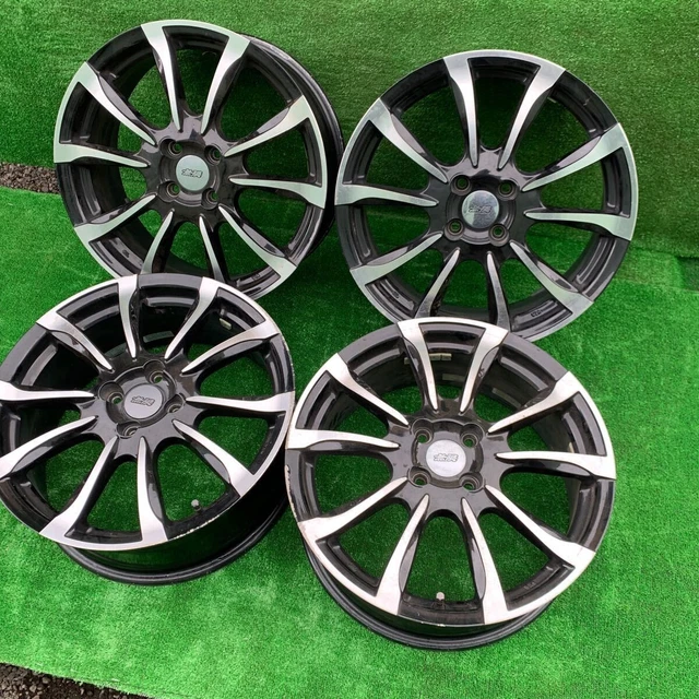 RARE MUGEN 17 7J 55 100 4 Holes Pieces Aluminum Wheel Foil Fit Shuttle ...