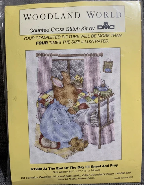 DMC WOODLAND WORD At The End Of The Day I’ll Kneel And Pray Cross ...