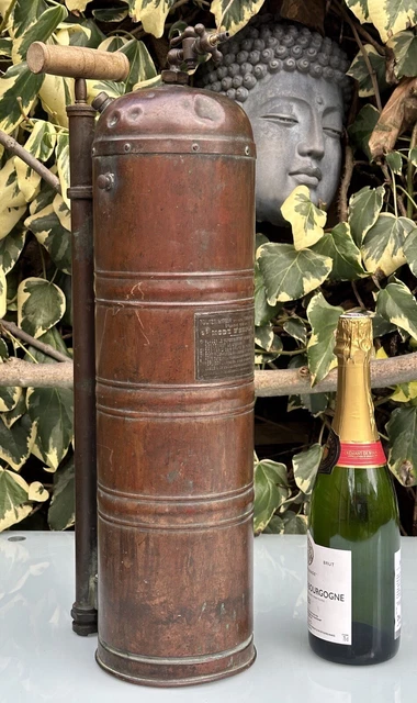 LARGE ANTIQUE FRENCH COPPER VINE SPRAYER, MURATORI PARIS GARDEN SPRAYER ...
