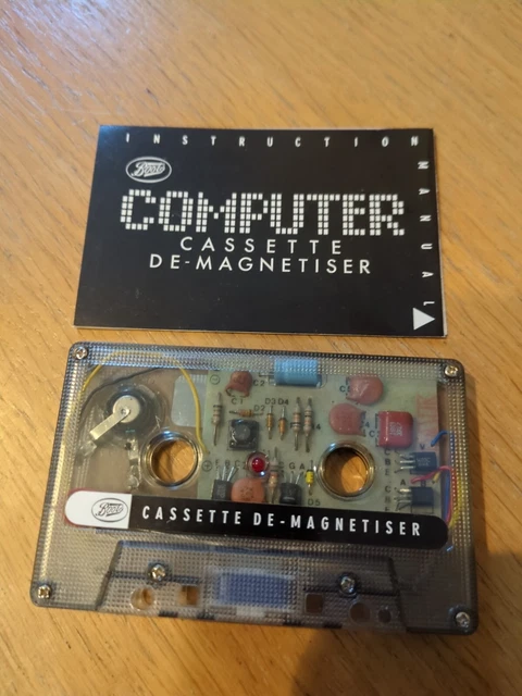 CASSETTA COMPUTER DE-MAGNETIZZATORE Commodore 64, Spectrum, Amstrad ...