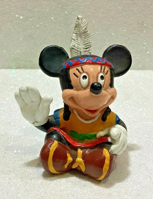 DISNEY CLASSIC BULLYLAND Bully Minnie Mouse Indiana Indian Made In ...