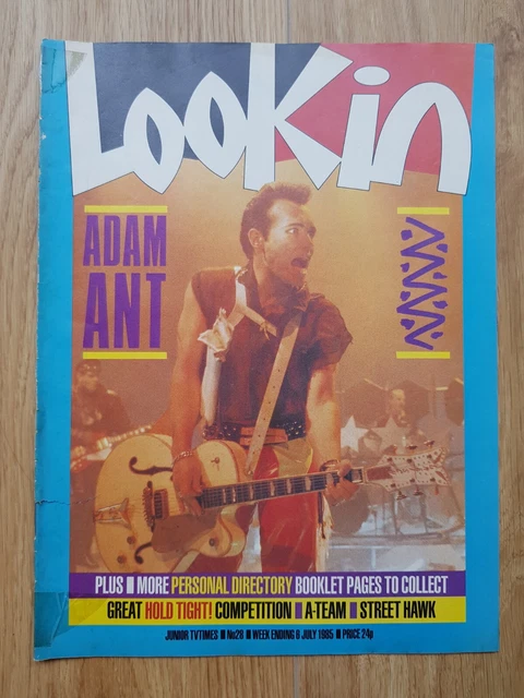 LOOK-IN MAGAZINE NO.28 6 July 1985 Adam Ant Junior TV Times BACK COVER ...