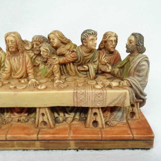 VINTAGE THE LAST Supper Jesus Christ The Apostles Scupture by A ...