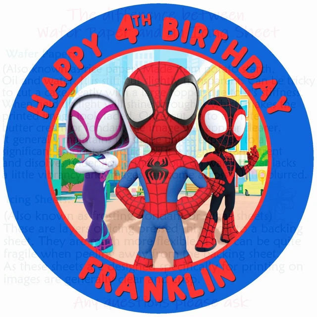 UNOFFICIAL SPIDER-MAN PERSONALISED Edible Cake Topper Birthday £3.00 ...