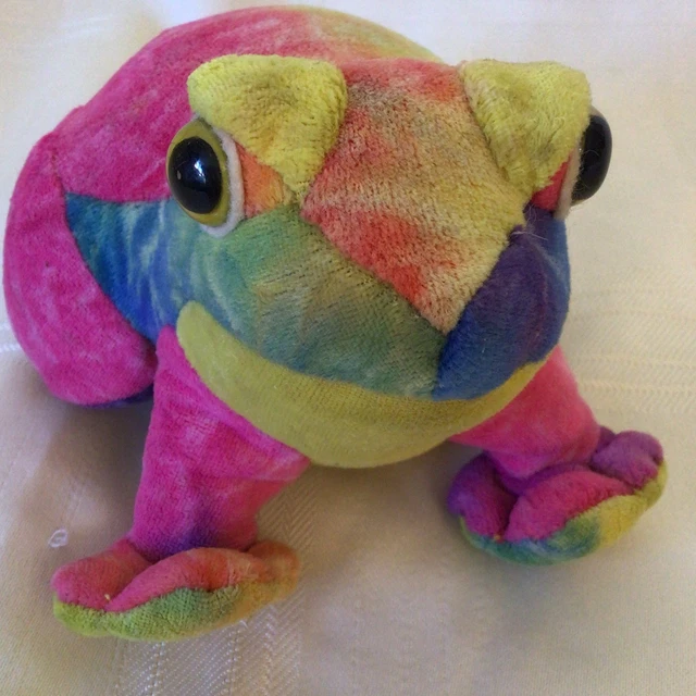 PLUSH FROG TOY Multi-coloured 5.5in x 4in x 4.5in £7.58 - PicClick UK