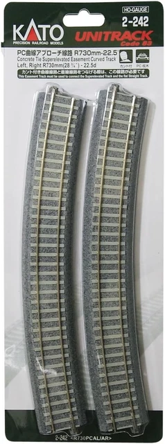 KATO HO GAUGE PC curve professional line R730-22.5 left right 2 pieces ...
